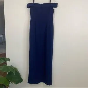 Aidan Mattox | Dresses | Aidan By Aidan Mattox Navy Off The Shoulder ...